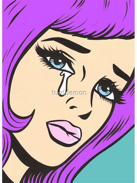Purple Bangs Crying Comic Girl Art Print For Sale By Turddemon
