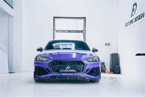 Future Design Audi Rs5 B95 2020 Carbon Fibre Front Bumper Overlay