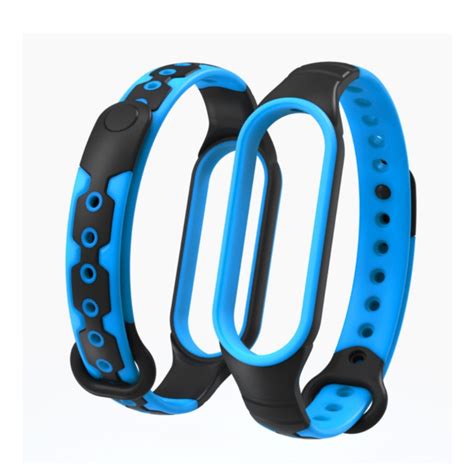 Xiaomi Mi Band 7 6 5 Sport Silikon Armband Schwarz Blau