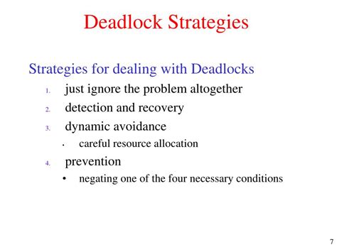Ppt Deadlocks Powerpoint Presentation Free Download Id666605