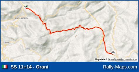 Ss 1114 Orani Stage Map Rally Internazionale Costa Smeralda 1979