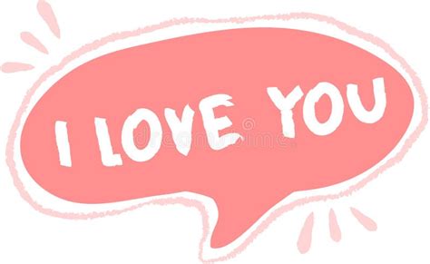 Hand Drawn Speech Bubble With Love Lettering Stock Vector