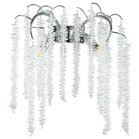 Бра с хрустальными подвесками Bunch of Crystal Berries Silver Wall Lamp ...