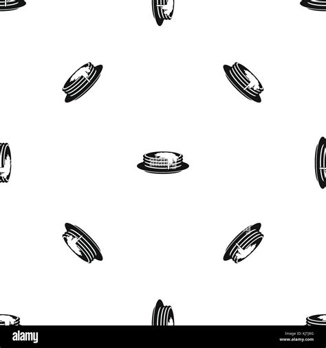 Pancakes Pattern Seamless Black Stock Vector Image And Art Alamy