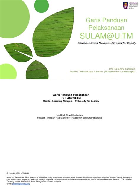 Garis Panduan Sulam Uitm 2020 Pdf