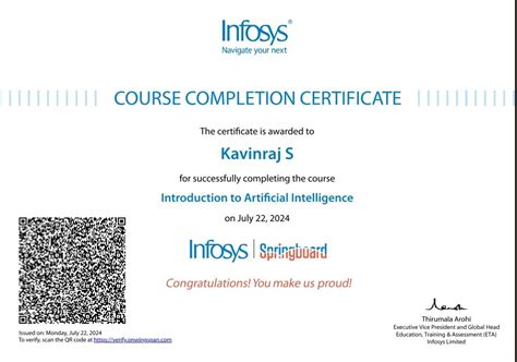 Kavinraj S On Linkedin Continuouslearning Infosys Techskills