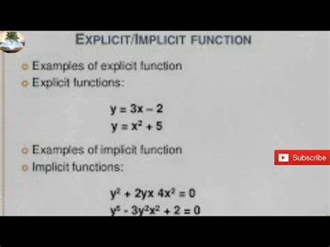 F S C Part 2 Exercise 4 3 Implicit And Explicit Functions YouTube