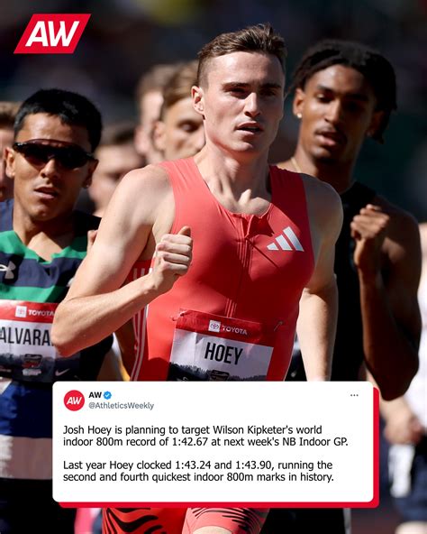Athletics Josh Hoey Is Targeting The World Indoor 800m Record 👀 After