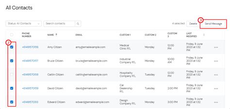 Sending Messages From Your Contact Lists All Contacts Contact Groups