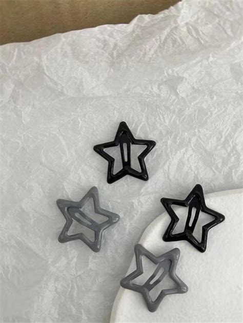 20pcs Women Star Design Fashionable Hair Clip For Daily Life Street