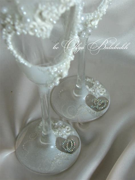 Romantic Wedding Champagne Glasses Hearts Wedding Toasting Etsy