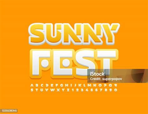 알파벳 편지와 숫자 세트벡터 이벤트 포스터 써니 페스트 Film Festival에 대한 스톡 벡터 아트 및 기타 이미지