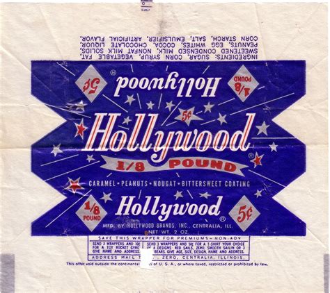 1940s Hollywood Candy Wrapper Archive