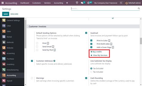 An Overview Of Invoice Default Sending Options In Odoo 16 Accounting