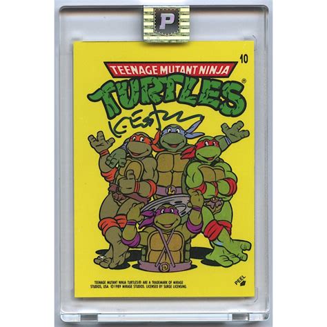 Kevin Eastman Signed 1989 Topps Tmnt 1 Stickers 10 Teenage Mutant