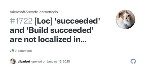 Loc Succeeded And Build Succeeded Are Not Localized In Terminal Output When Starting