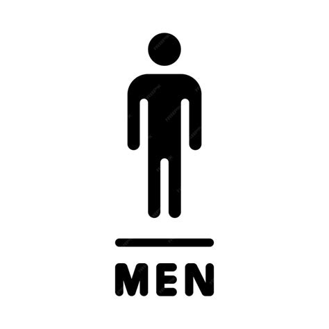 Premium Vector Men Washroom Icon Restroom Sign For Gentlemen