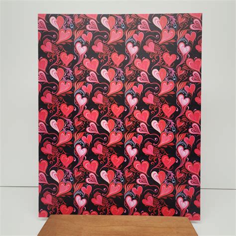 Patternply® 19x24 Black And Red Hearts Xl Scale Smokey Hill Designs