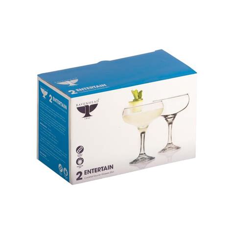 Ravenhead Entertain Cocktail Saucer Glasses 200ml Ocado