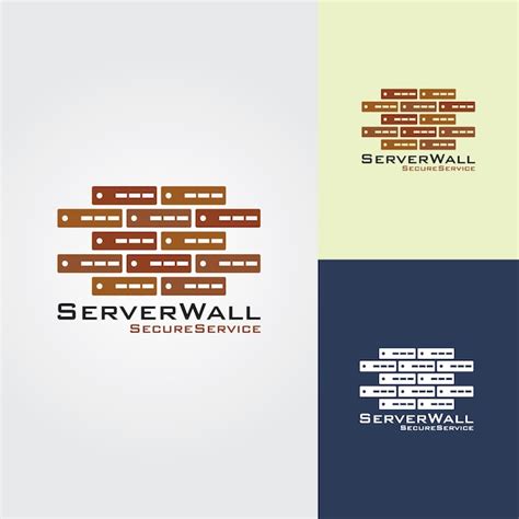 Premium Vector Server Wall Logo