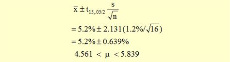Confidence Interval For A Population Mean With An Unknown Population Variance