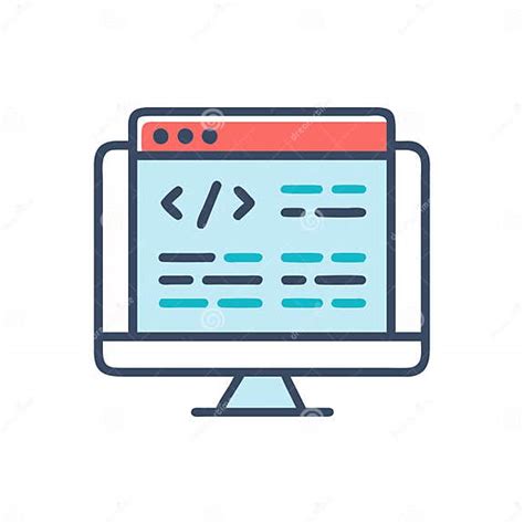 Dynamic Coding Screen Symbol Stock Illustration Illustration Of