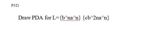 solved draw pda for l {b na n} {cb 2na n}