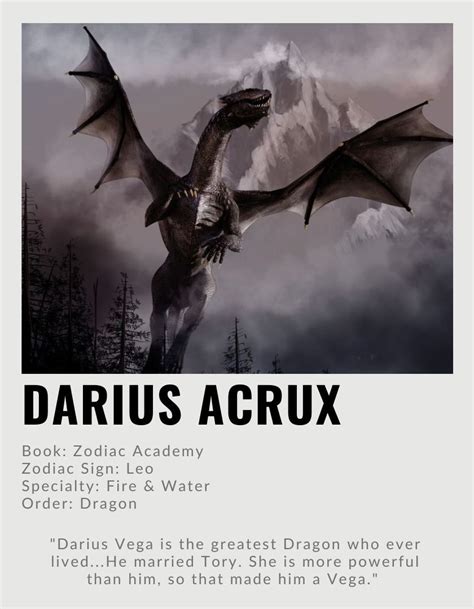 Darius Acrux Zodiac Book Book Aesthetic Fantasy Books