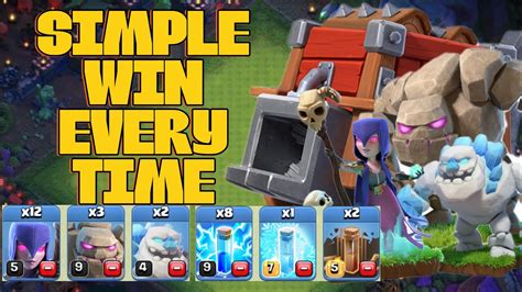 Th12 Attack Golem Witch Zap Spell Clash Of Clans Coc Indonesia