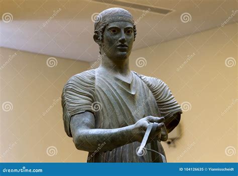 The Famous Charioteer Of Delphi Editorial Image Image Of Gods