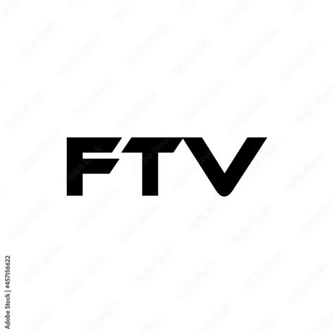 FTV Letter Logo Design With White Background In Illustrator Vector
