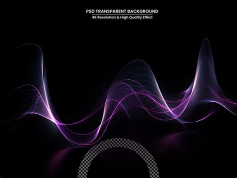 Premium Psd Abstract Design On A Black Background In The Style Of Flowing Lines Dark Colourful