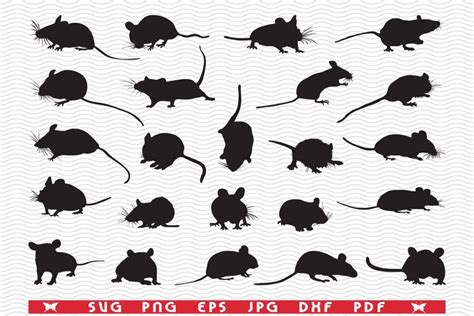 Svg Mice Mouse Rodent Black Silhouettes 2252665