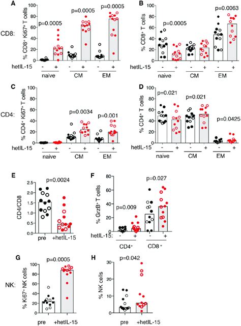HetIL 15 Effects In Lymphocytes In Peripheral Blood A Changes In