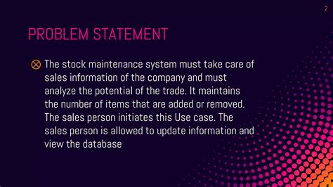 Stock Maintenance System In Ooad With Uml PPTX