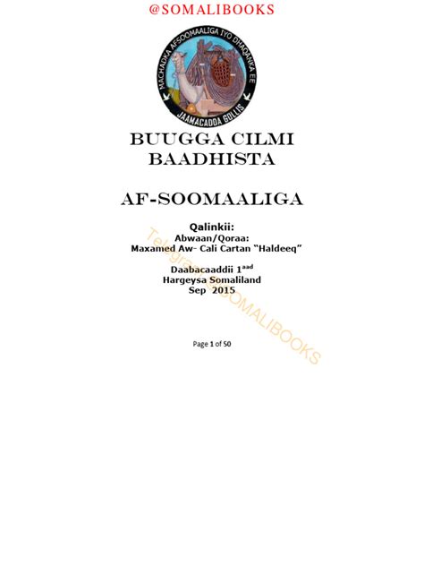Somalibooks Cilmi Baadhista Haldeeq Pdf