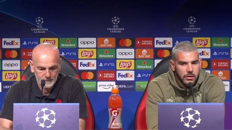 Milan Napoli Pioli E Theo Presentano Il Match In Conferenza Stampa