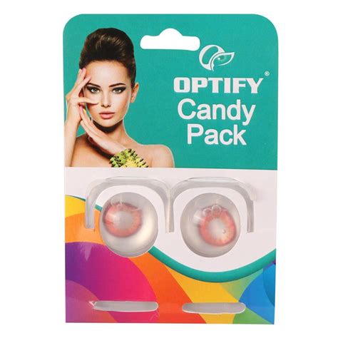 Optify Candy Pack Colored Contact Lenses Zero Power Red Lensexpert