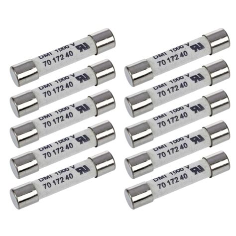 Pellorig 1000V 500MA 10Pcs 6 3X32mm Multifunctional Convenient Practical White Ceramic Fuse For
