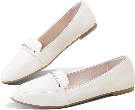 Obtaom Womens Pointy Toe Loafer Flat Comfortable Faux