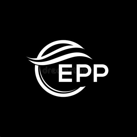 Epp Letter Logo Design On Black Background Epp Creative Circle Letter