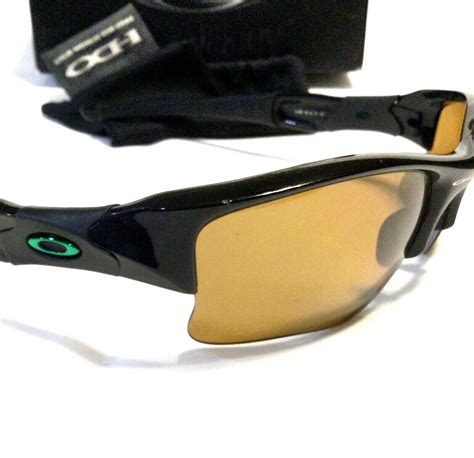 Oakley Flak Jacket 10 Sunglasses Black Fames Green I Gem