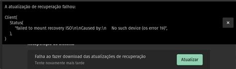 Recovery Update Error Rpopos