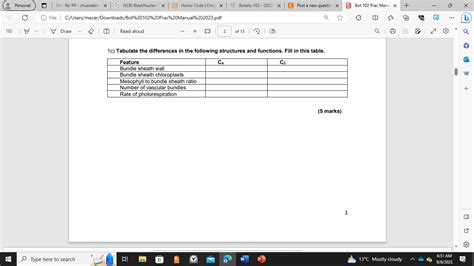 solved 1c tabulate the differences in the following
