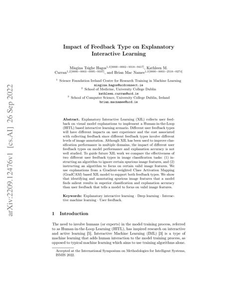 Impact Of Feedback Type On Explanatory Interactive Learning Deepai