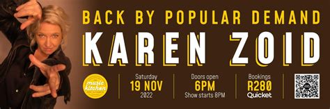 Book Tickets For Karen Zoid Live At The Music Kitchen Sat 19th Nov 2022