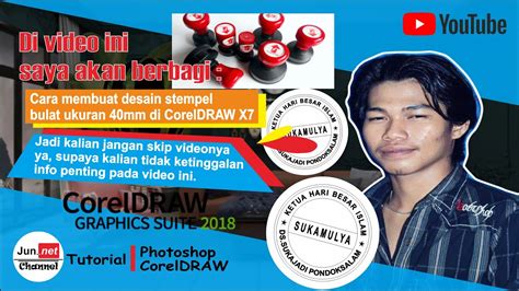 Cara Membuat Desain Stempel Bulat Ukuran 40mm Di CorelDRAW X7 YouTube