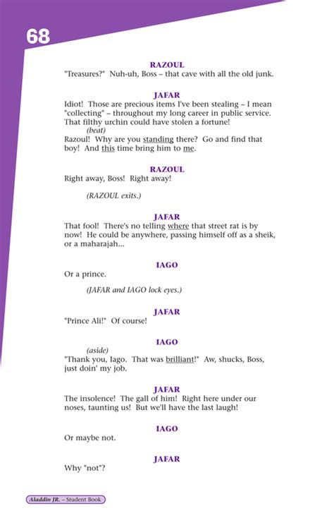 Dialogue Pages 65 75 Aladdin Jr At The Penn Brook School
