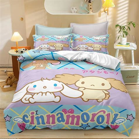 Cinnamoroll Cartoon Anime Cute Duvet Cover Bedding Set Full Size Queen