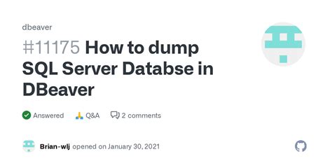 How To Dump Sql Server Databse In Dbeaver Dbeaver Discussion